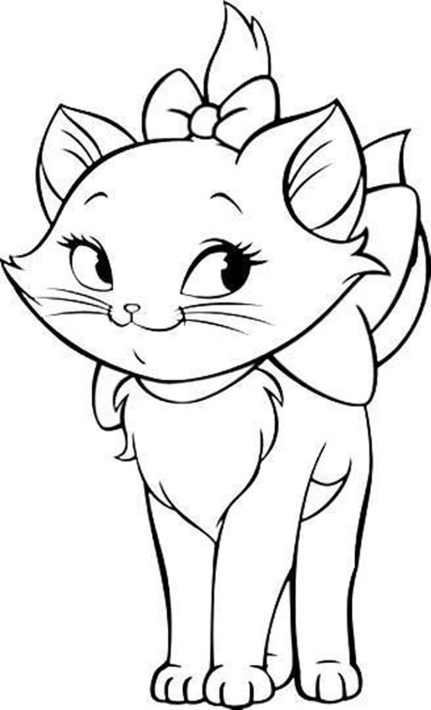 Những bức tranh tô màu con mèo dễ thương cho bé mới nhất