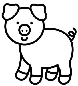 Sưu tầm 27+ mẫu tranh tô màu con heo siêu đáng yêu dành tặng bé