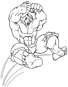 Bộ 20+ mẫu tranh tô màu Hulk - Người Khổng Lồ Xanh đẹp nhất