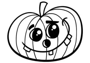 Tuyển tập các mẫu tranh tô màu quả Bí Ngô đáng yêu, ngộ nghĩnh cho bé