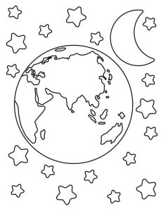 Bộ 20+ tranh tô màu Trái Đất cực dễ thương bé nào cũng "mê mẩn"